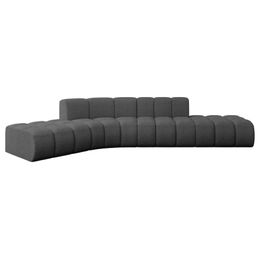 ECKSOFA modulares Sofa Solven-L1 - 380x174x70 cm Grau