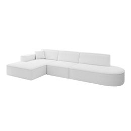 ECKSOFA Ottomane Links IREA-L2-v4 - 327x165x77 cm Wei&szlig;