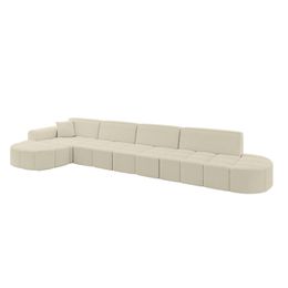 ECKSOFA Ottomane Links LIVO-L3 - 422x173x79,5 cm Beige