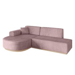 ECKSOFA Ottomane Links ARRIO-L1 - 243x171x83 cm Rosa