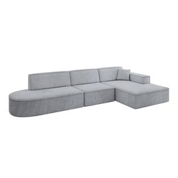 ECKSOFA Ottomane Rechts IREA-L2-v4 - 327x165x77 cm Grau
