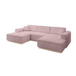WOHNLANDSCHAFT IREA-U1 - 301x165x80 cm Rosa