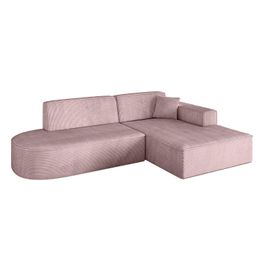 ECKSOFA Ottomane Rechts IREA-L1-v4 - 232x165x77 cm Rosa