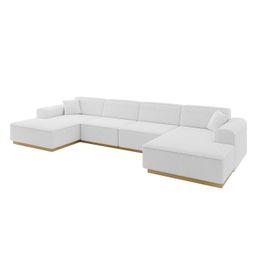 WOHNLANDSCHAFT IREA-U2-v2 - 386x165x80 cm Wei&szlig;
