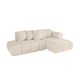 ECKSOFA Ottomane Rechts CLOUD-L-v1 280x185x90 Beige Cord