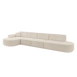 ECKSOFA Ottomane Links MARI-L3-v3 - 413x171x83 cm Beige Cord