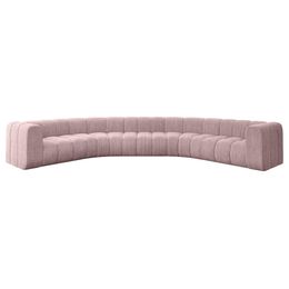 WOHNLANDSCHAFT modulares Sofa Lazro-U1 - 373x373x70 cm Rosa