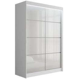 KLEIDERSCHRANK PEKA III mit LED - 150 cm - Wei&szlig;