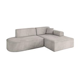 ECKSOFA Ottomane Rechts IREA-L1-v3 - 234x171x79 cm Hellbraun