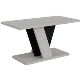 KAFFEETISCH 110x70x60 cm - Betonoptik K350 / Schwarz - INEY