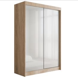 KLEIDERSCHRANK PEKA - 150 cm - Sonoma Eiche|Wei&szlig;