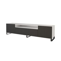 LOWBOARD NOA-2-S 200x53x41 cm - Wei&szlig; / Schwarz