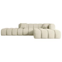 ECKSOFA Ottomane Rechts OLEA-L2 - 289x176x71 cm Beige