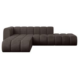 ECKSOFA modulares Sofa Zuvon-L1 - 296x177x70 cm Braun