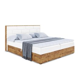 BOXBETT mit Matratze H3 und Lattenrost - LOLLI8 - 160x200 - Wei&szlig; Hochglanz