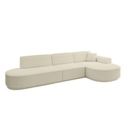 ECKSOFA Ottomane Rechts MARI-L2-v3 - 328x171x83 cm Beige Boucl&eacute;