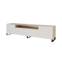 LOWBOARD NOA-2-S 200x53x41 cm - Artisan / Wei&szlig;