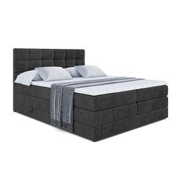 BOXSPRINGBETT BRUGO KING - 180 x 200 - H3/H4 - Schwarz