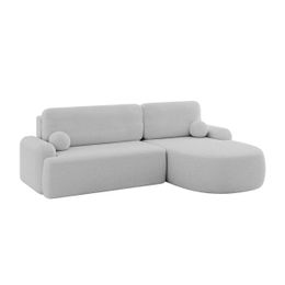 ECKSOFA mit Schlaffunktion und Bettkasten LIRA-L - 264x172x89 Hellgrau