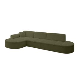 ECKSOFA Ottomane Links TARO-L2 - 328x171x79,5 cm Gr&uuml;n