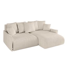 ECKSOFA Ottomane rechts ONESK-L -v1 216x177x72 Beige Cord