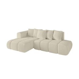 ECKSOFA Ottomane Links CLOUD-L-v1 280x185x90 Beige Boucl&eacute;