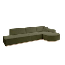 ECKSOFA Ottomane Rechts ARRIO-L2 - 328x171x83 cm Gr&uuml;n