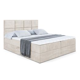 BOXBETT mit Matratze H3 und Lattenrost - NOVA - 140x200 Ecru