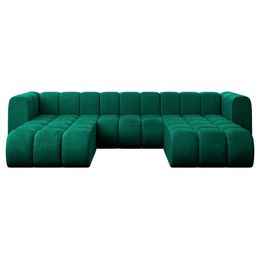 WOHNLANDSCHAFT modulares Sofa Joren-U1 - 319x177x70 cm Gr&uuml;n