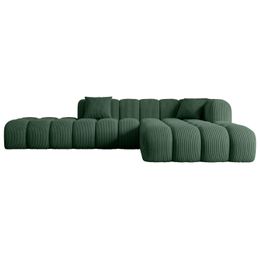 ECKSOFA Ottomane Rechts OLEA-L2 - 289x176x71 cm Gr&uuml;n