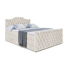 BOXSPRINGBETT VILA-1-Z KING - 140x200 - H3/H4 - Creme