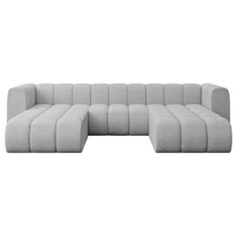 WOHNLANDSCHAFT modulares Sofa Joren-U1 - 319x177x70 cm Hellgrau