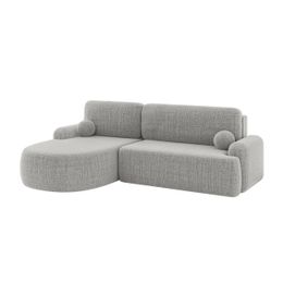 ECKSOFA mit Schlaffunktion und Bettkasten LIRA-L - 264x172x89 Hellgrau