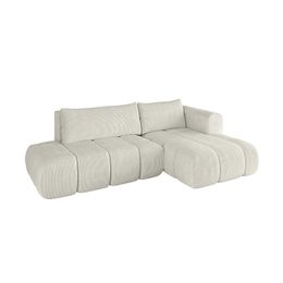 ECKSOFA Ottomane Rechts CLOUD-L 280x185x90 Creme Cord