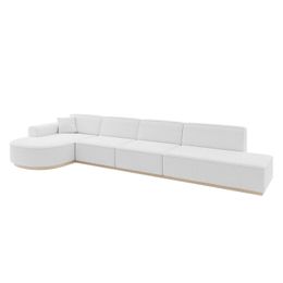 ECKSOFA Ottomane Links ARRIO-L3 - 413x171x83 cm Wei&szlig;