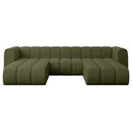 WOHNLANDSCHAFT modulares Sofa Joren-U1 - 319x177x70 cm Gr&uuml;n