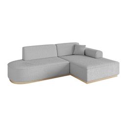 ECKSOFA Ottomane Rechts IREA-L1 - 232x165x80 cm Hellgrau