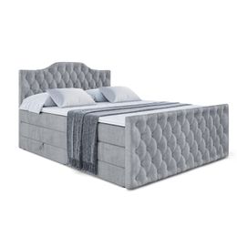 BOXSPRINGBETT VILA-1-Z KING - 180x200 - H3/H4 - Grau