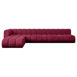 ECKSOFA modulares Sofa Darnel-L3 - 387x177x70 cm Bordeauxrot