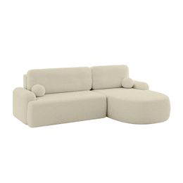 ECKSOFA mit Schlaffunktion und Bettkasten LIRA-L - 264x172x89 Beige
