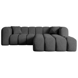 ECKSOFA Ottomane Rechts OLEA-L1 - 231x173x74 cm Grau