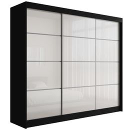 KLEIDERSCHRANK PEKA III - 250 cm - Schwarz|Wei&szlig;
