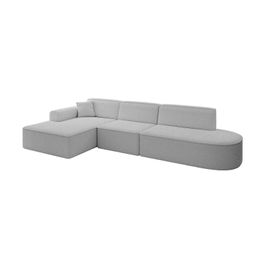 ECKSOFA Ottomane Links IREA-L2-v3 - 327x165x77 cm Hellgrau
