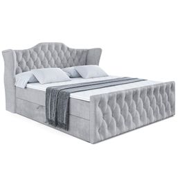 BOXBETT VILA-Z - 160x200 cm - H3 - Hellgrau