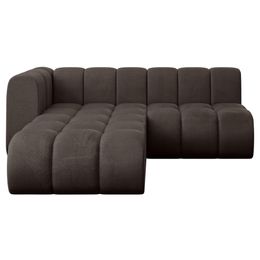 ECKSOFA modulares Sofa Darnel-L1 - 205x177x70 cm Braun