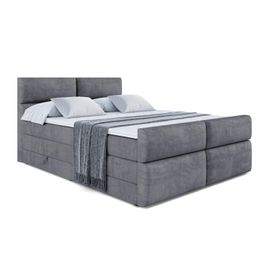 BOXSPRINGBETT BOXI3-Z KING - 160x200 - H3/H4 - Dunkelgrau
