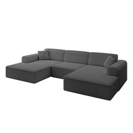 WOHNLANDSCHAFT IREA-U1-v3 - 301x165x77 cm Grau