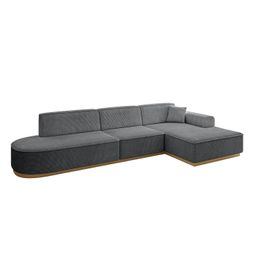ECKSOFA Ottomane Rechts IREA-L2-v2 - 327x165x80 cm Duneklgrau