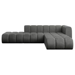 ECKSOFA modulares Sofa Zuvon-L1 - 296x177x70 cm Dunkelgrau
