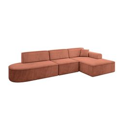 ECKSOFA Ottomane Rechts IREA-L2-v3 - 327x165x77 cm Apricot